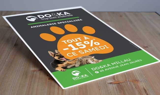 Affiche autocollante personnalisée - Impression sur nombreux supports