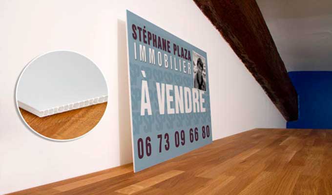 Panneau publicitaire AkyLux®, Impression pancarte publicitaire immobilier